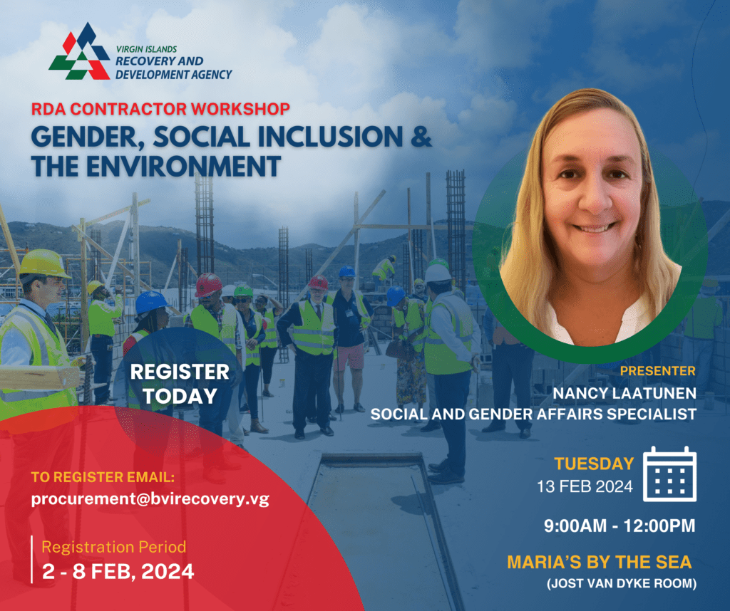 RDA TO HOST GENDER & SOCIAL INCLUSION WORKSHOP FOR CONTRACTORS – Virgin ...